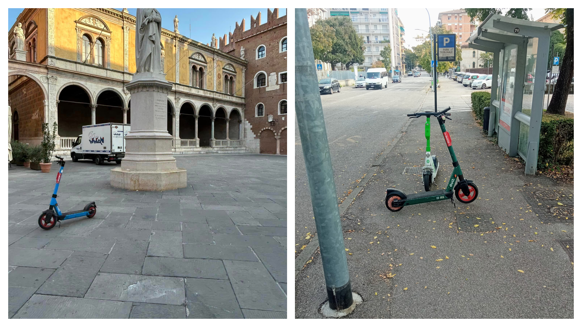 Monopattini a Verona, stop alla sosta selvaggia: in arrivo 500 nuovi stalli