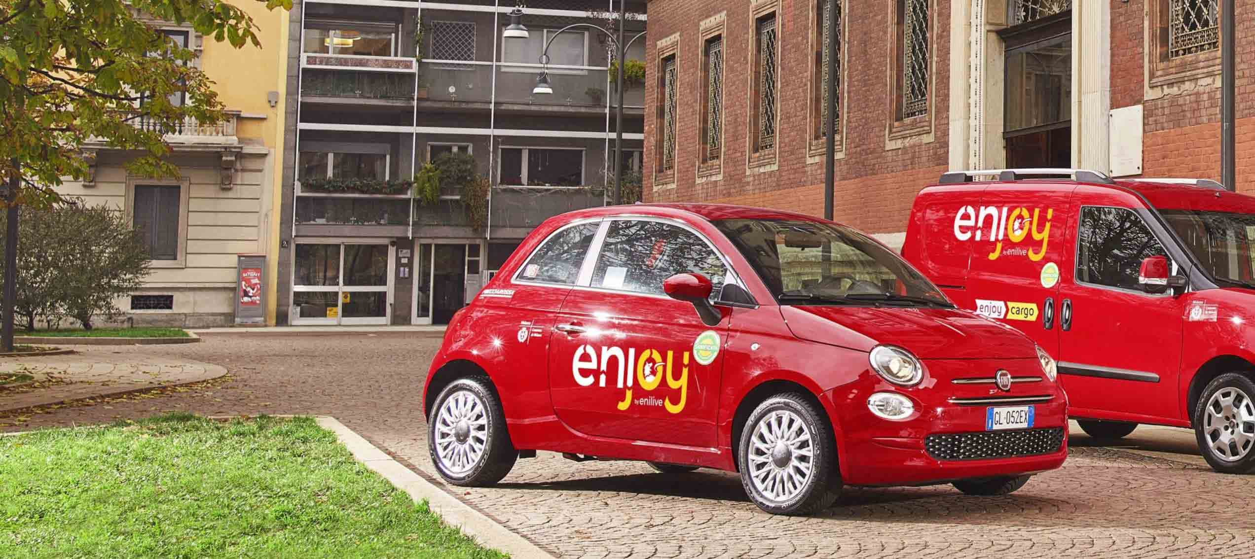 Il car sharing elettrico Enjoy arriva a Verona nelle stazioni Enilive