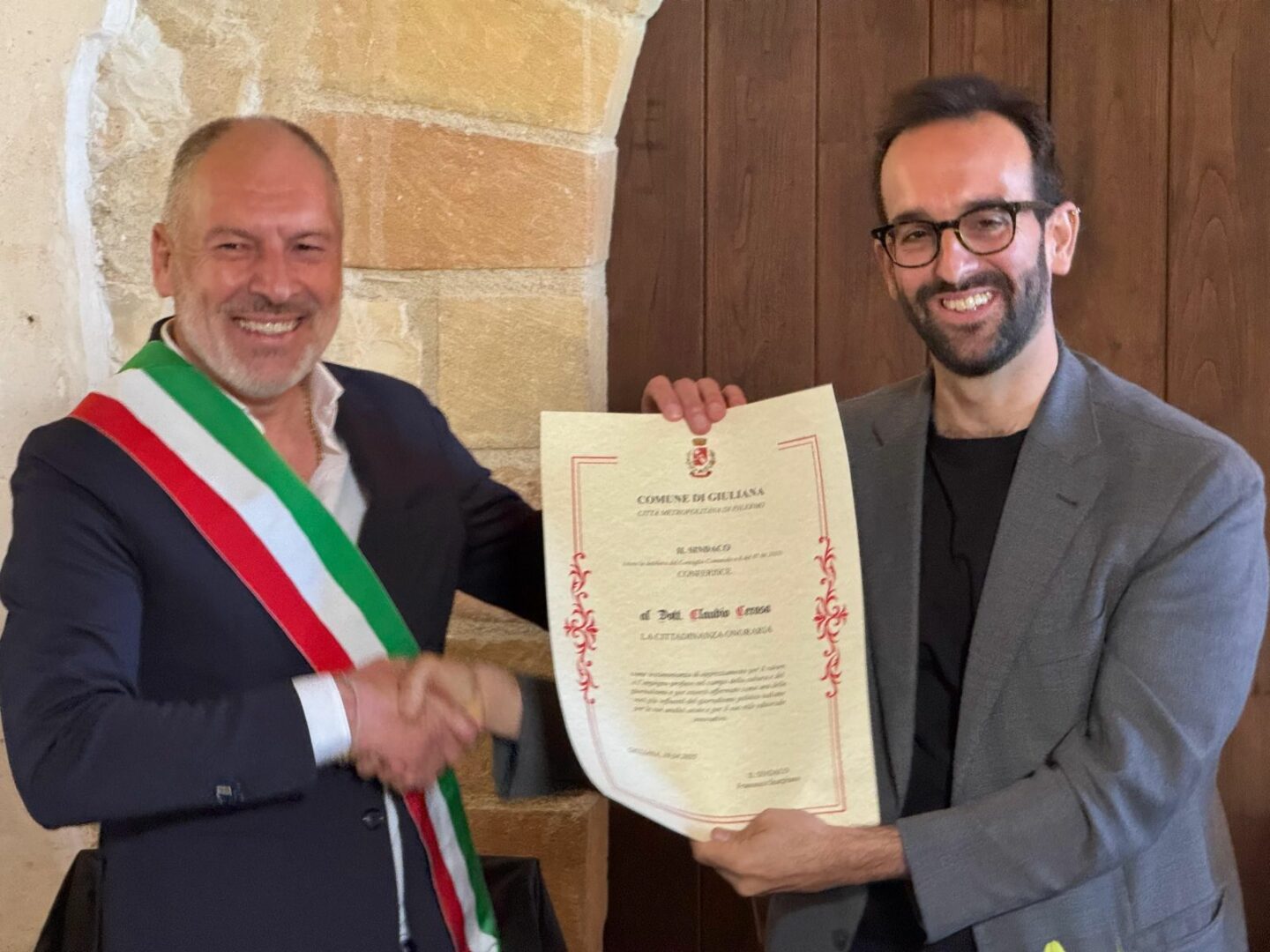 A Claudio Cerasa la cittadinanza onoraria del comune di Giuliana ...
