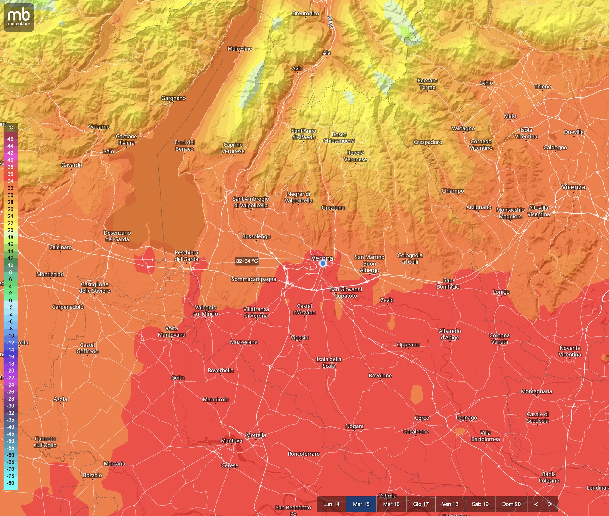 Verona, il meteo torna stabile: le temperature ricominciano a salire