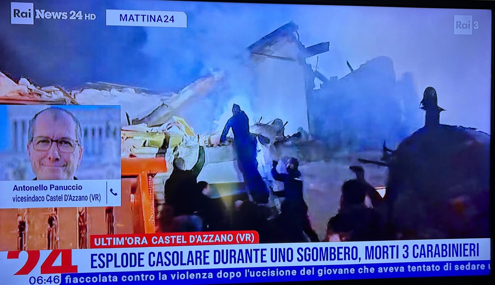 Esplosione a Castel d'Azzano: morti tre carabinieri nella notte